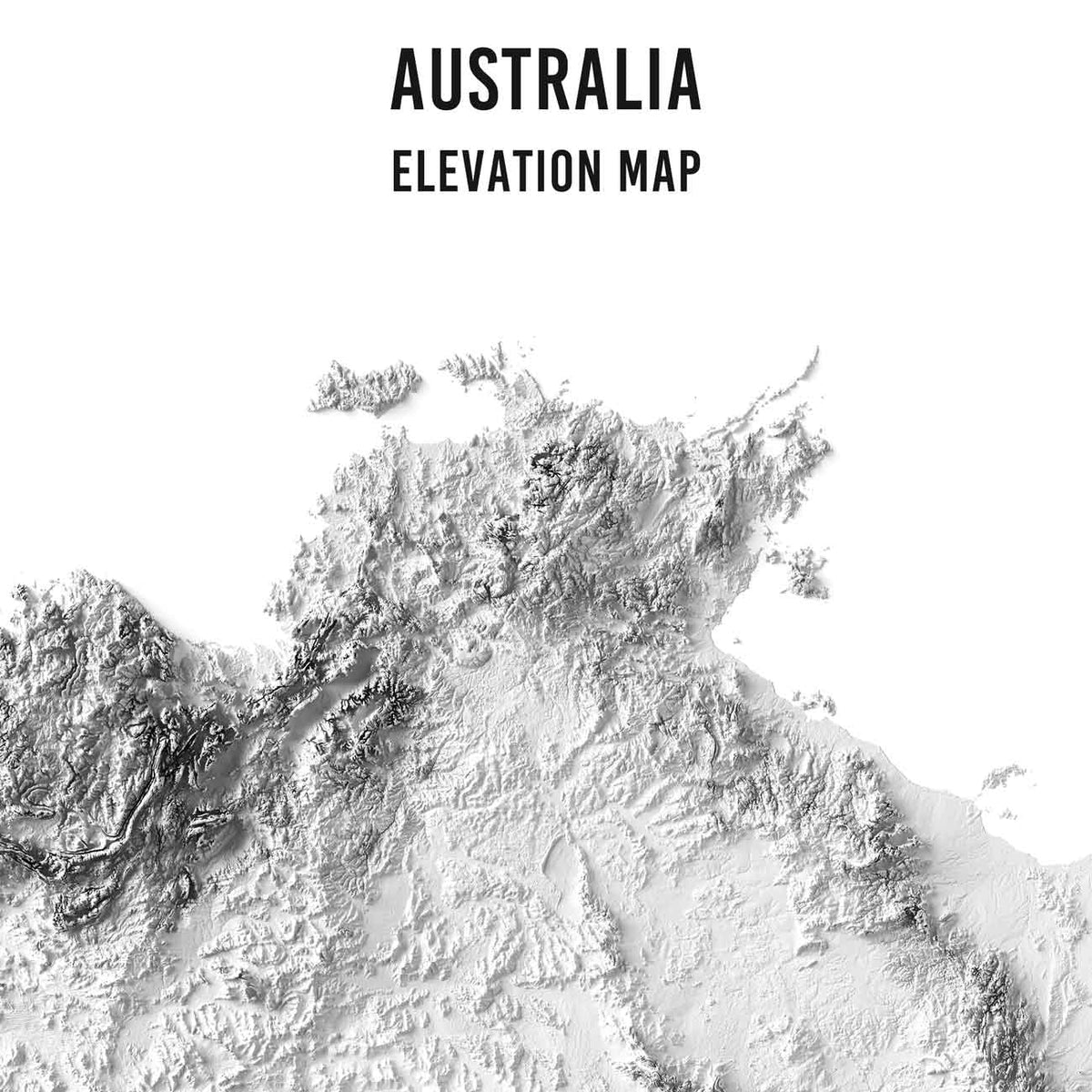Australia Elevation Map - Muir Way