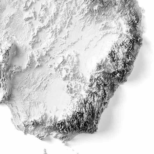 Australia Elevation Map - Muir Way