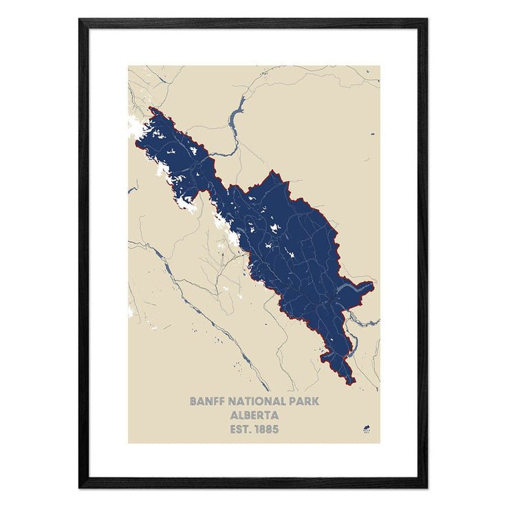 Banff National Park Poster | National Park Map | Muir Way