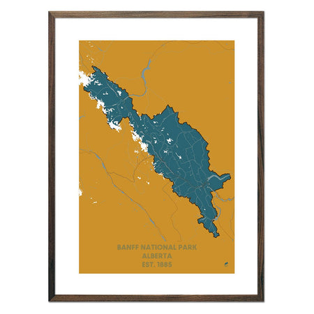 Banff National Park Poster | National Park Map | Muir Way