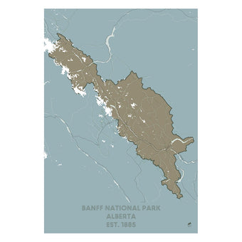 Banff National Park Poster | National Park Map | Muir Way