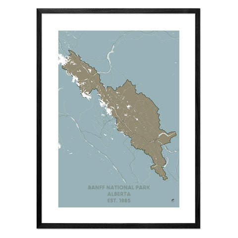 Banff National Park Poster | National Park Map | Muir Way