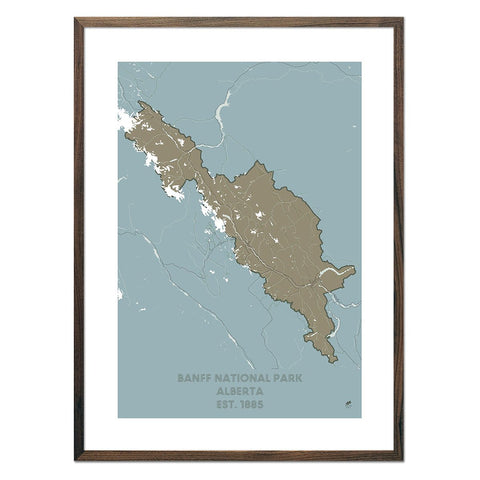 Banff National Park Poster | National Park Map | Muir Way