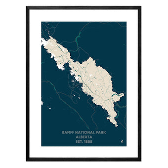 Banff National Park Poster | National Park Map | Muir Way