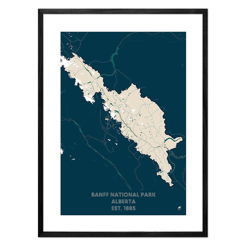 Banff National Park Poster | National Park Map | Muir Way