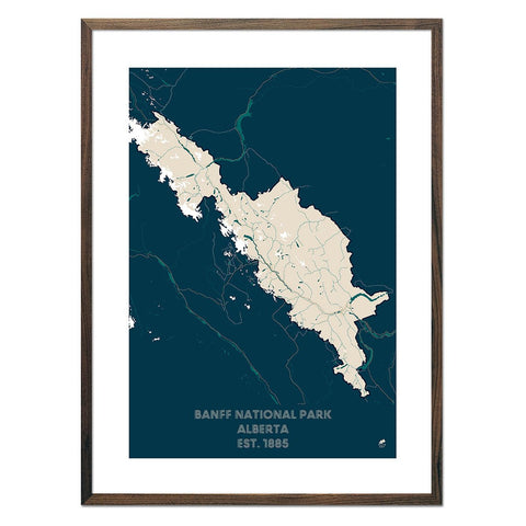 Banff National Park Poster | National Park Map | Muir Way