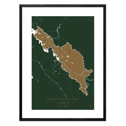 Banff National Park Poster | National Park Map | Muir Way