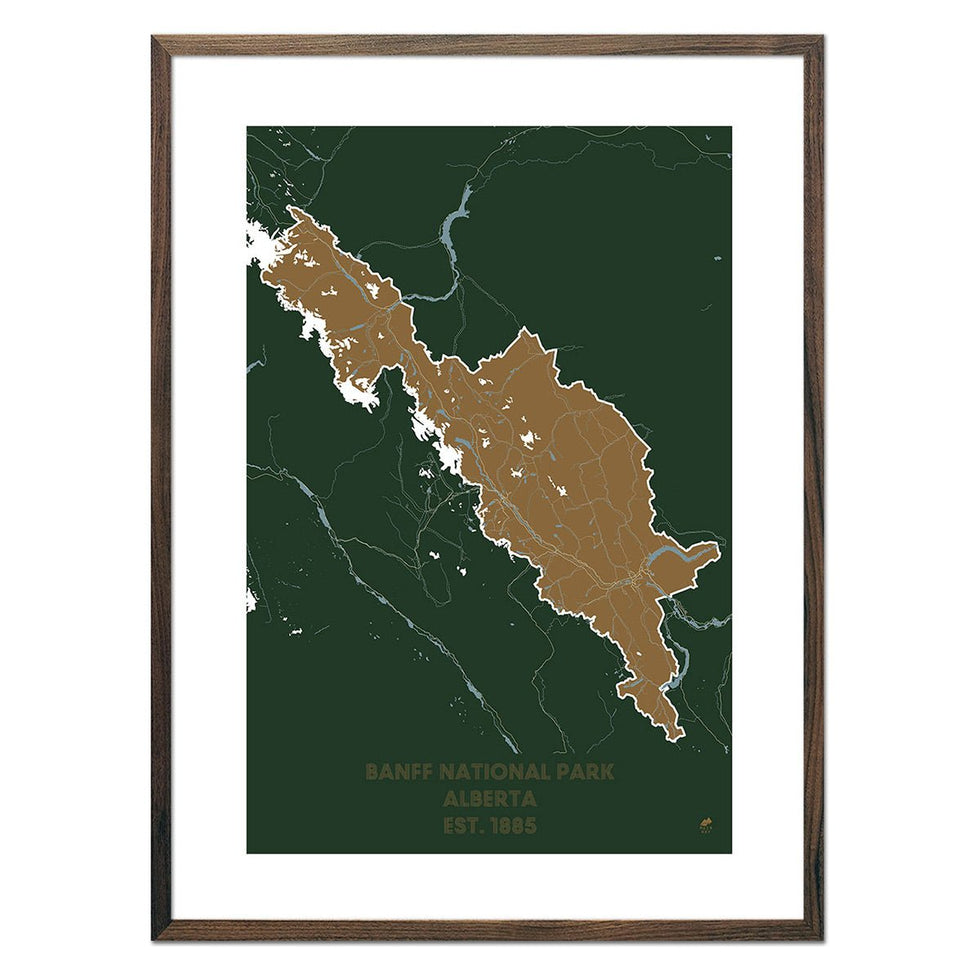 Banff National Park Poster | National Park Map | Muir Way