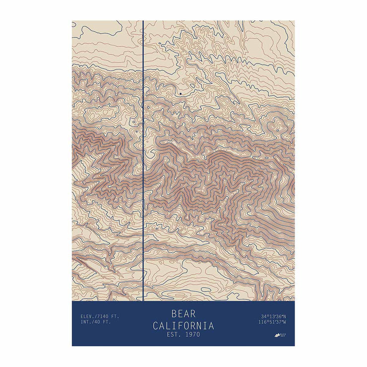 Bear, California-TOPO Series Map – Muir Way