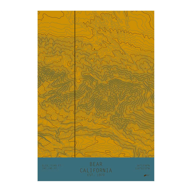 Bear, California-TOPO Series Map – Muir Way