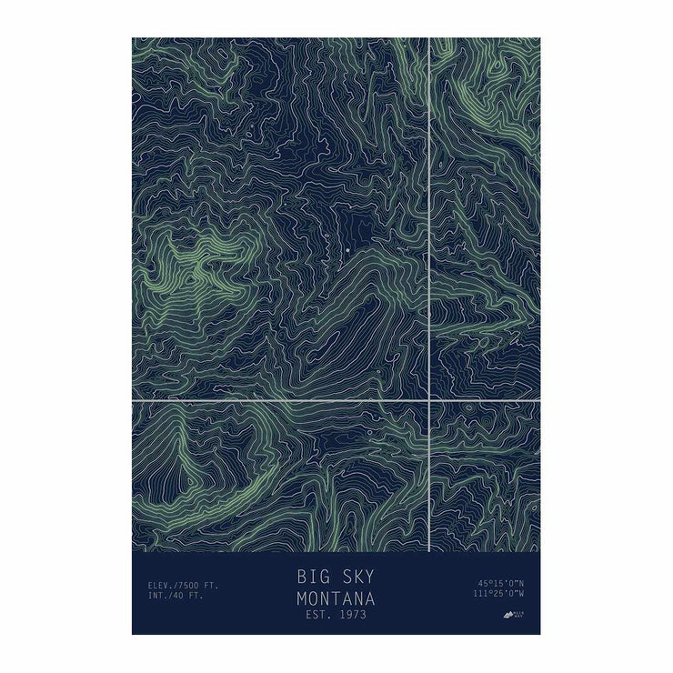 Big Sky, Montana-TOPO Series Map – Muir Way