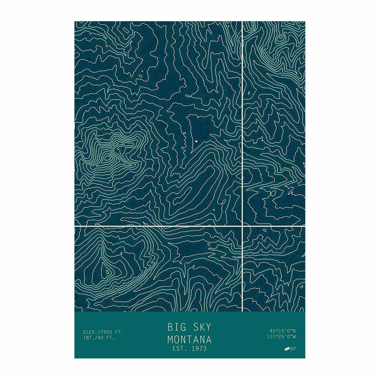 Big Sky, Montana-TOPO Series Map – Muir Way