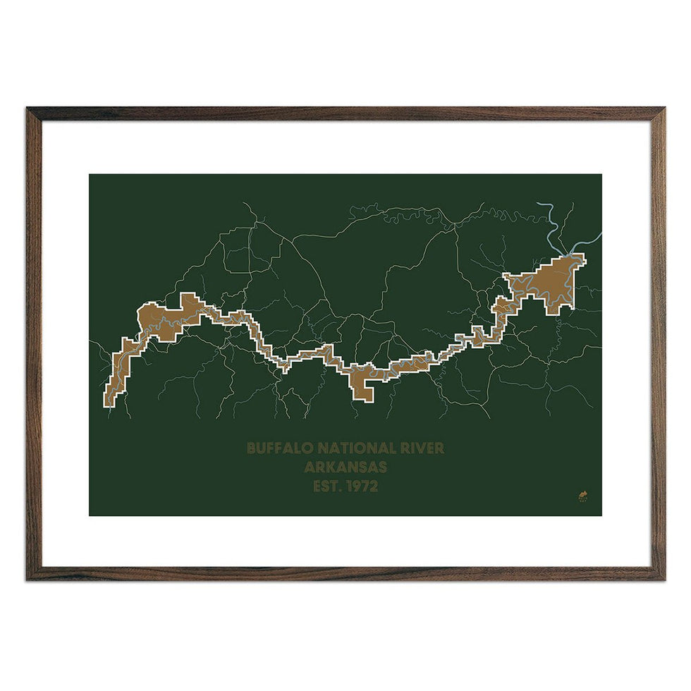Buffalo National River Poster | Buffalo National River Map | Muir Way