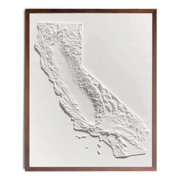 Relief Map California California Raised Relief 3D Map