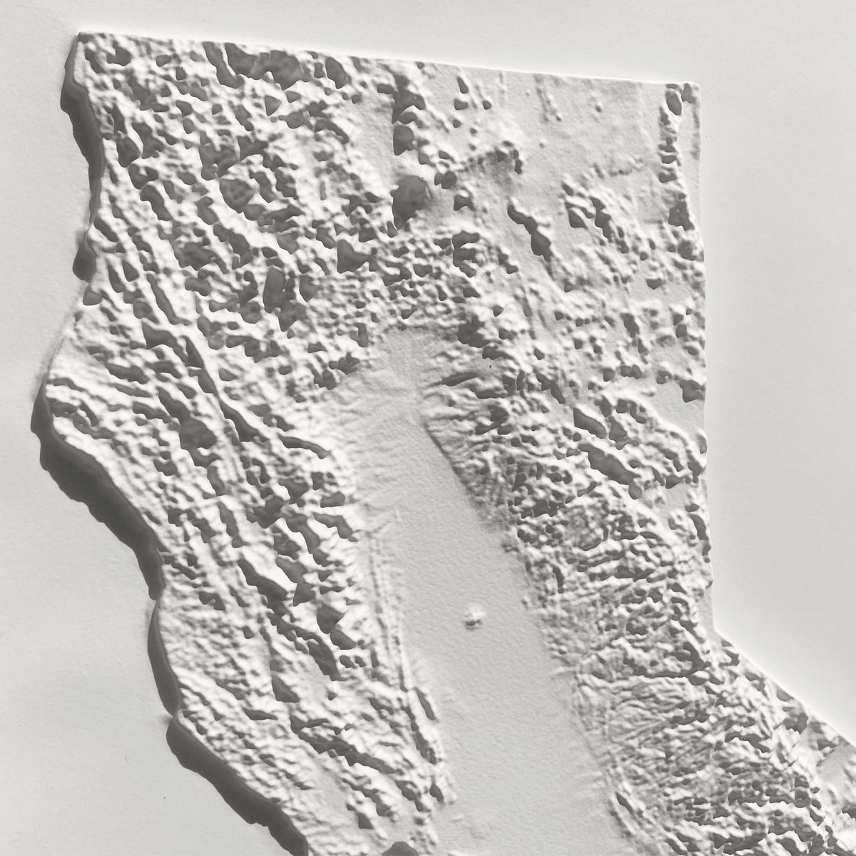 3D California Raised Relief Map - Muir Way