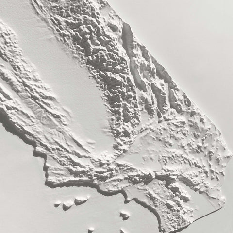 California Raised Relief Map | 3D Raised Relief Map – Muir Way