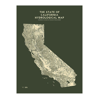 California Hydrological Map – Canvas Green – Muir Way