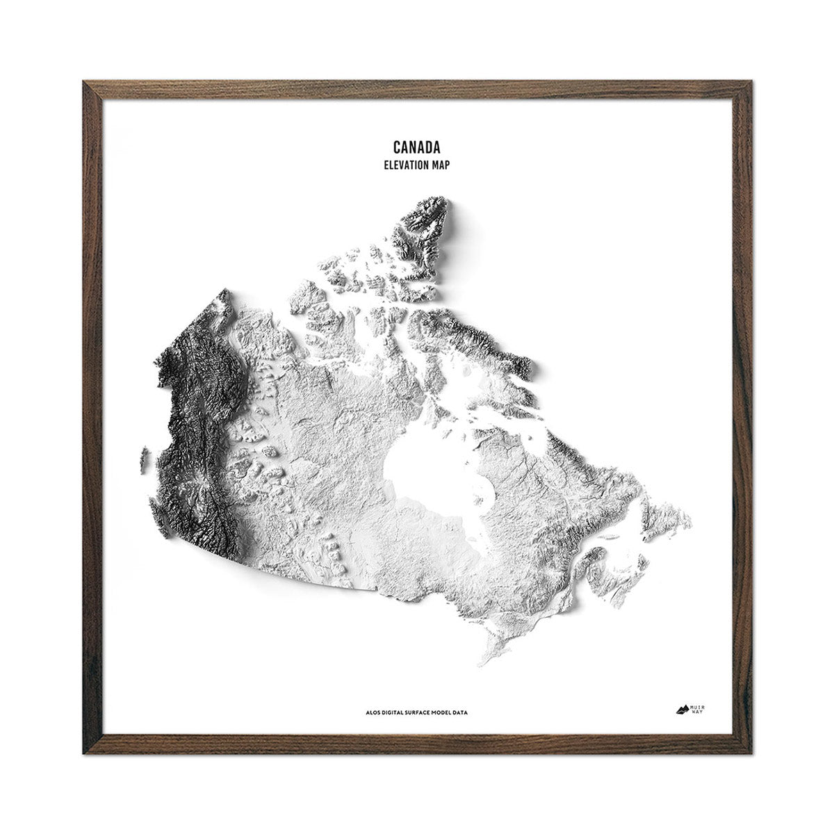 Shop Elevation Map Prints of the USA, US States, Canada, & More - Muir Way