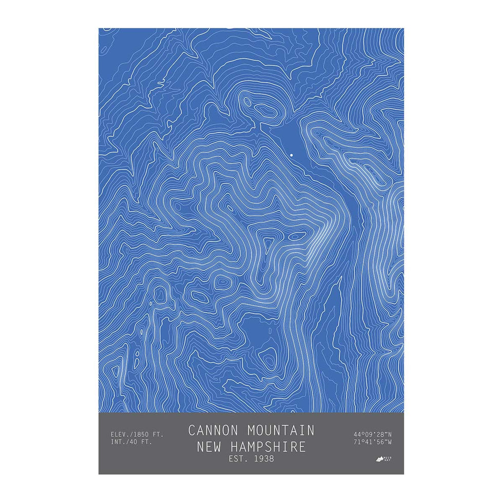 Cannon Mountain, New Hampshire-TOPO Series Map – Muir Way