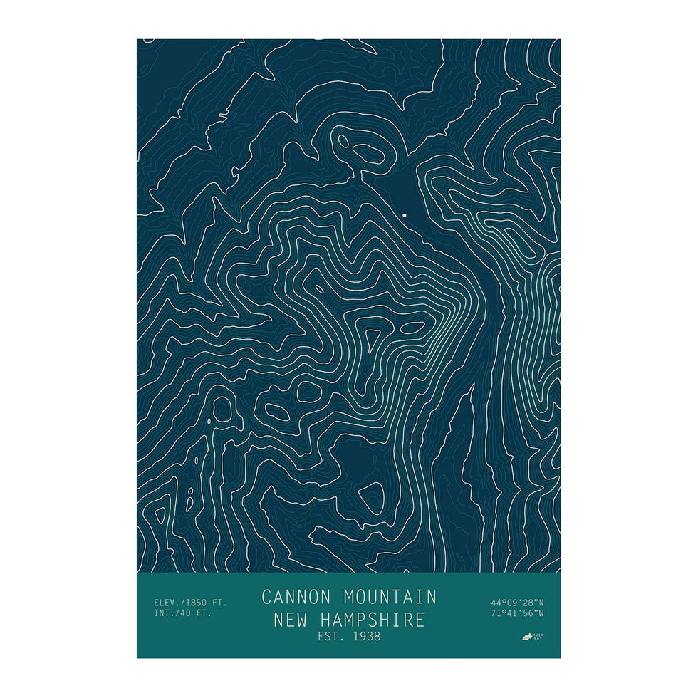 Cannon Mountain, New Hampshire-TOPO Series Map – Muir Way