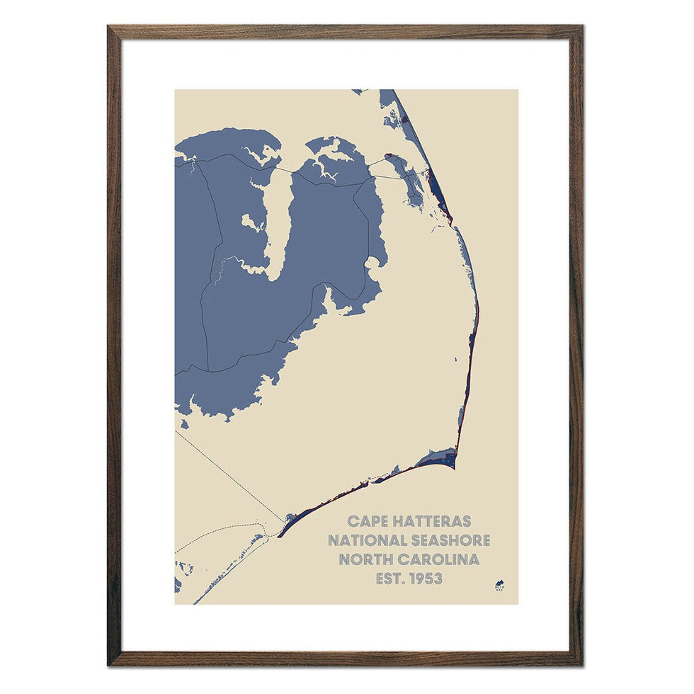 Cape Hatteras National Park Poster | National Park Map | Muir Way