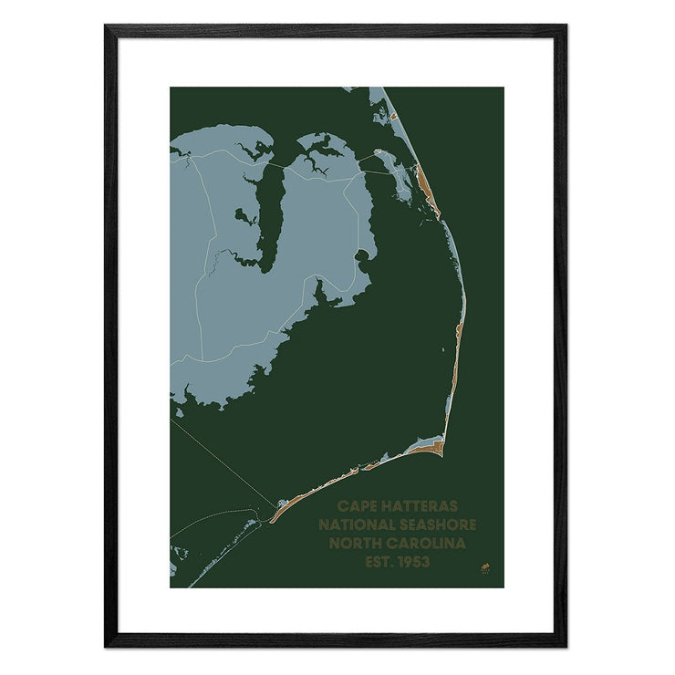 Cape Hatteras National Park Poster | National Park Map | Muir Way