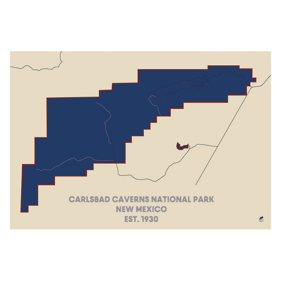 Carlsbad Caverns National Park Poster | National Park Map | Muir Way