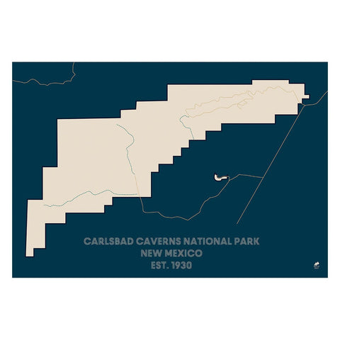 Carlsbad Caverns National Park Poster | National Park Map | Muir Way