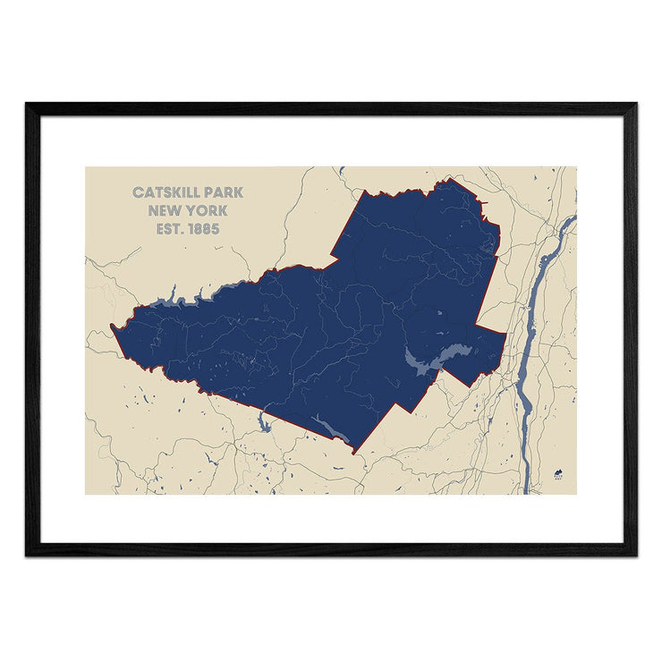 Catskill Park Poster | New York State Park Map | Muir Way