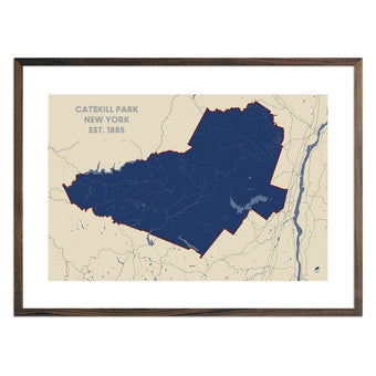 Catskill Park Poster | New York State Park Map | Muir Way