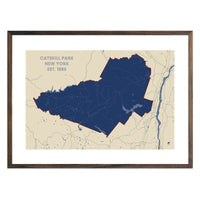 Catskill Park Poster | New York State Park Map | Muir Way
