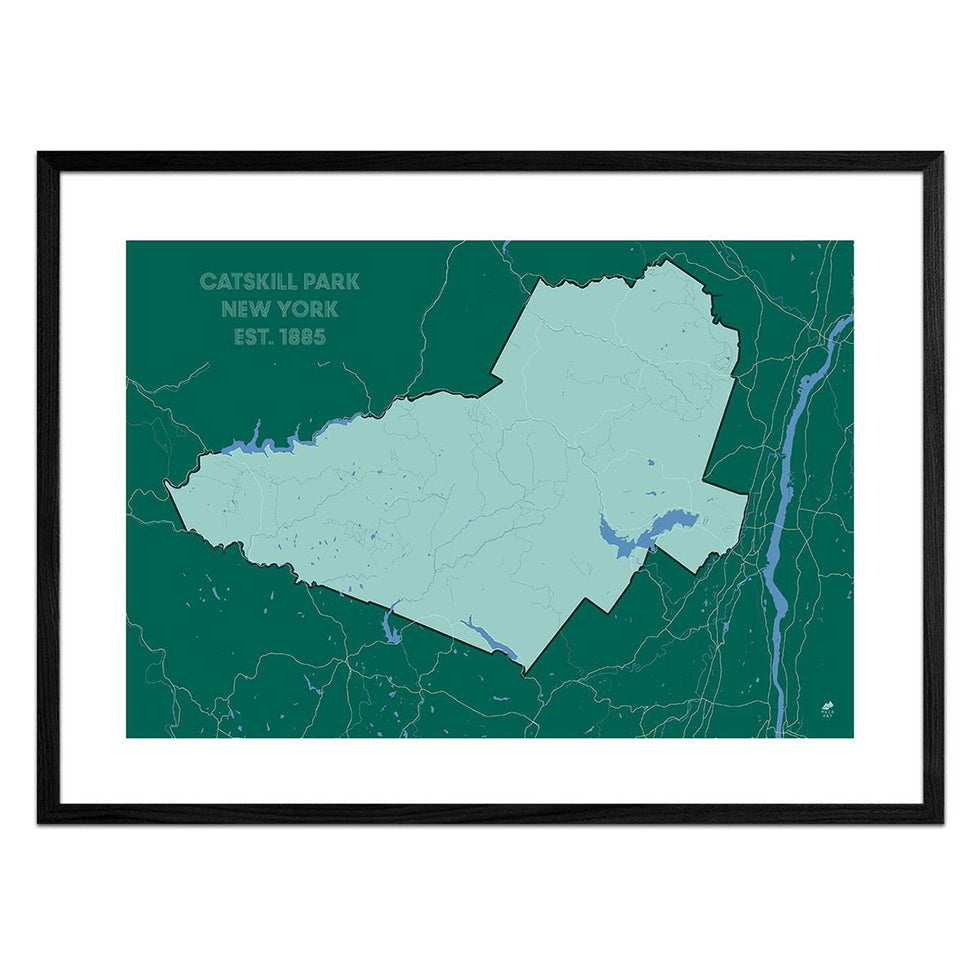 Catskill Park Poster | New York State Park Map | Muir Way