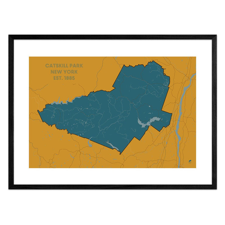 Catskill Park Poster | New York State Park Map | Muir Way
