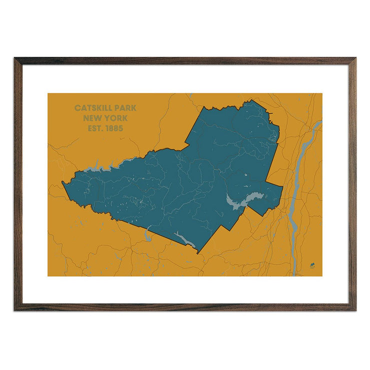 Catskill Park Poster | New York State Park Map | Muir Way