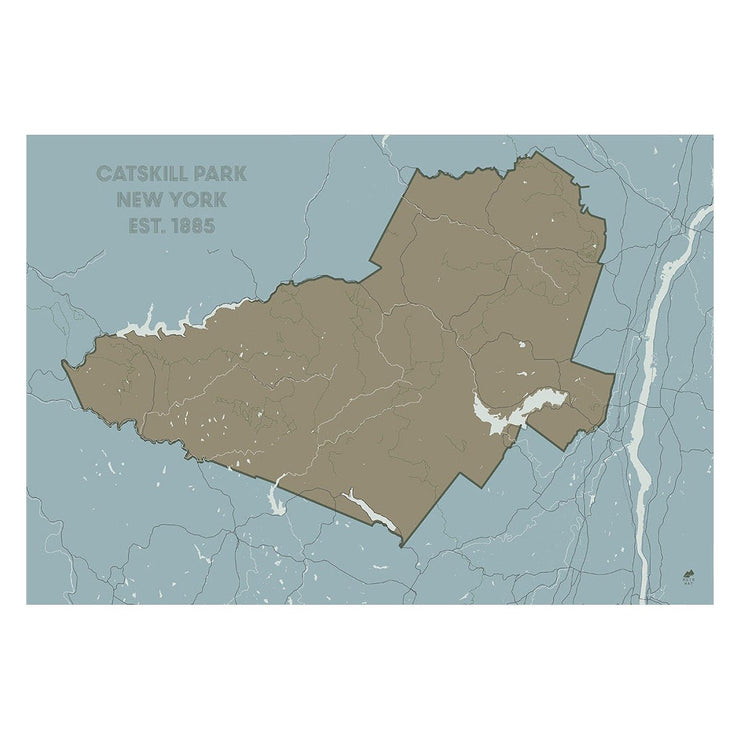 Catskill Park Poster | New York State Park Map | Muir Way