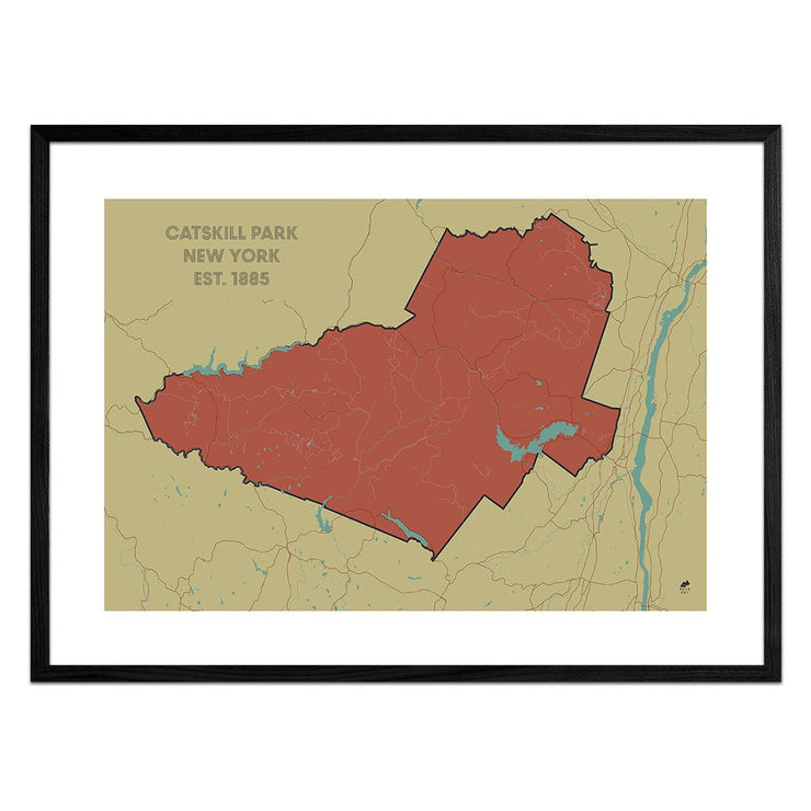Catskill Park Poster | New York State Park Map | Muir Way