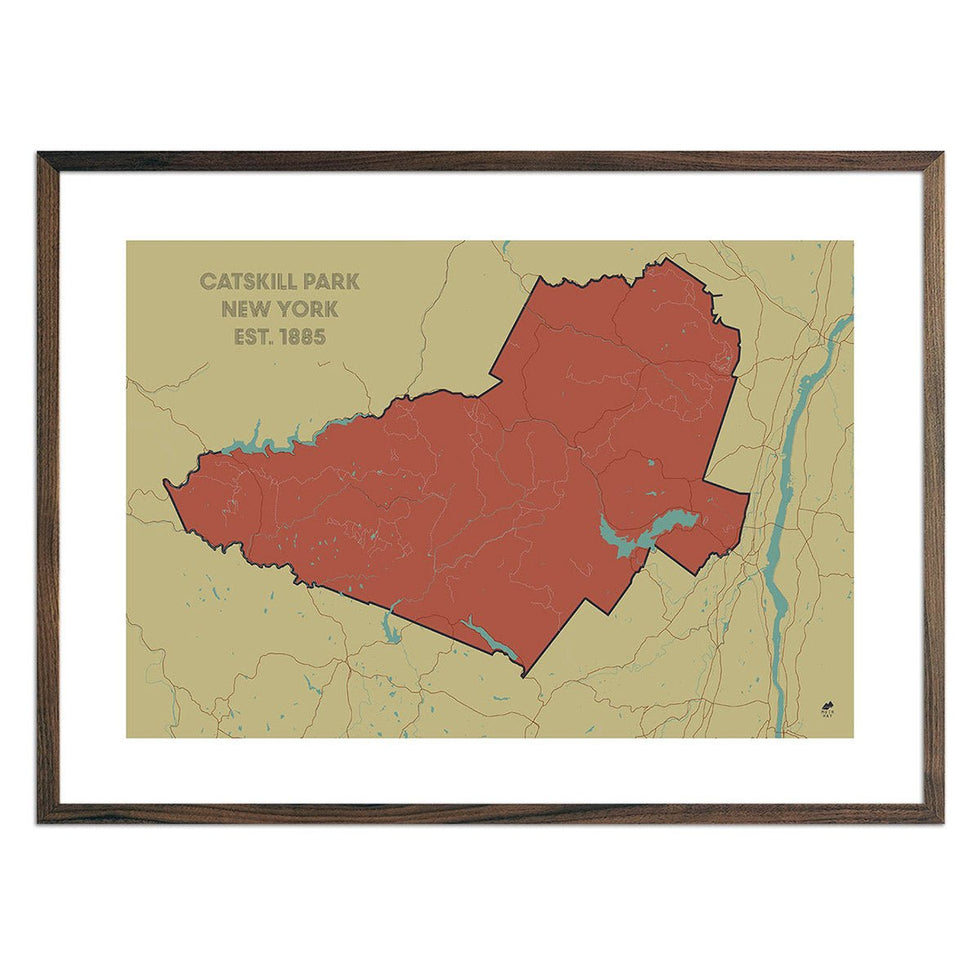 Catskill Park Poster | New York State Park Map | Muir Way