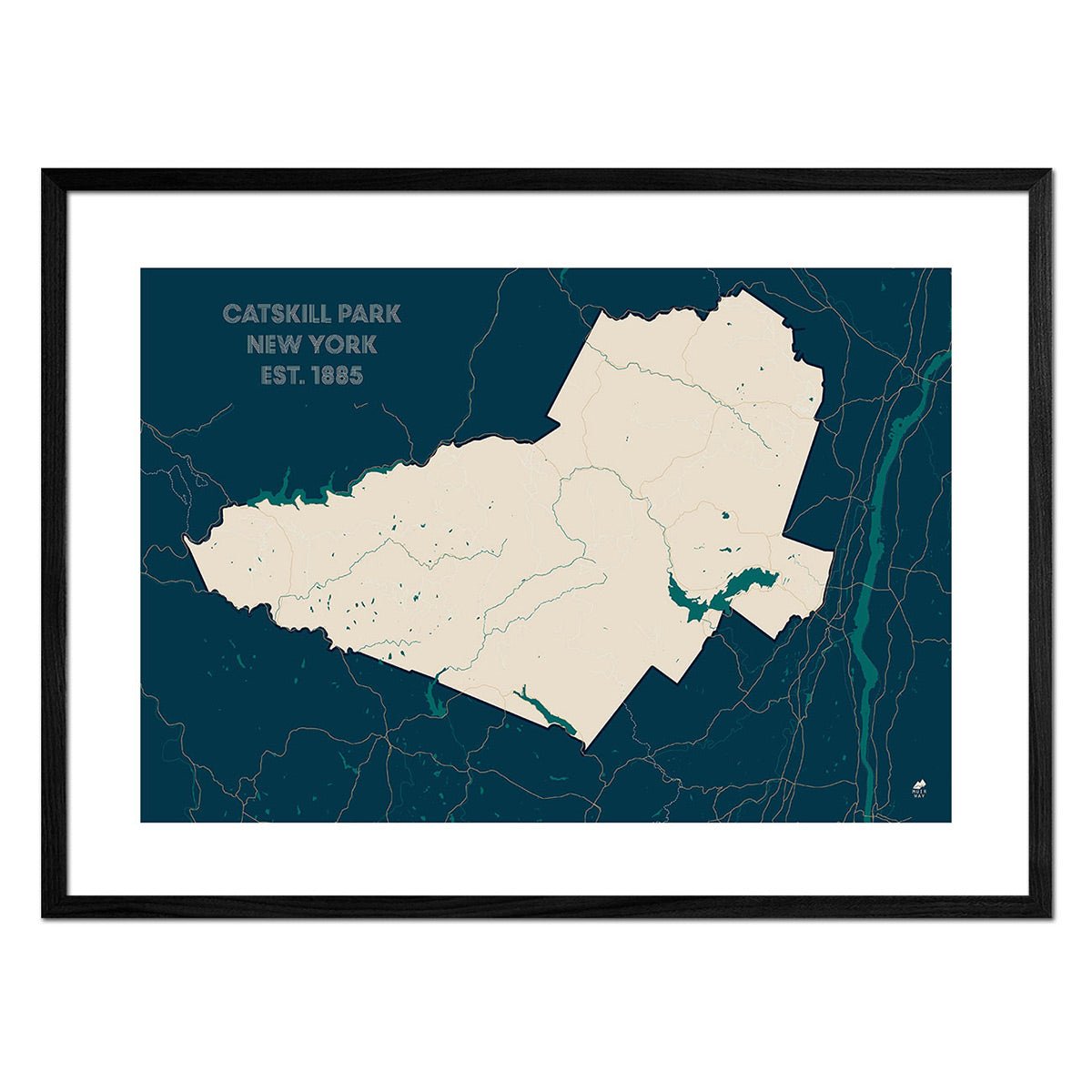 Catskill Park Poster | New York State Park Map | Muir Way