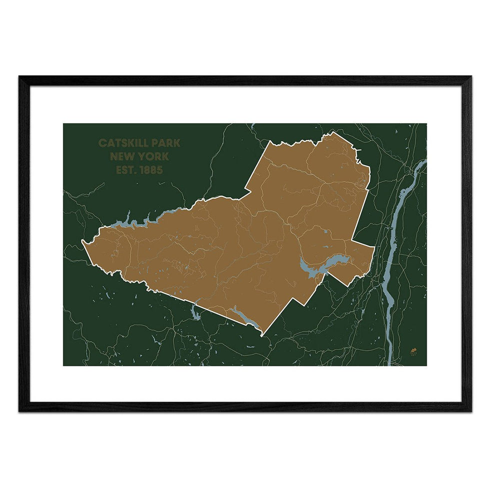 Catskill Park Poster | New York State Park Map | Muir Way
