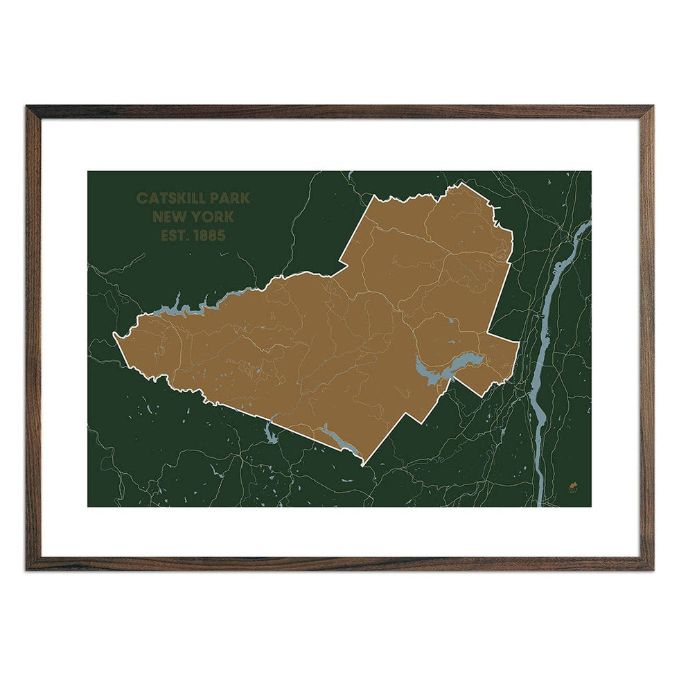 Catskill Park Poster | New York State Park Map | Muir Way