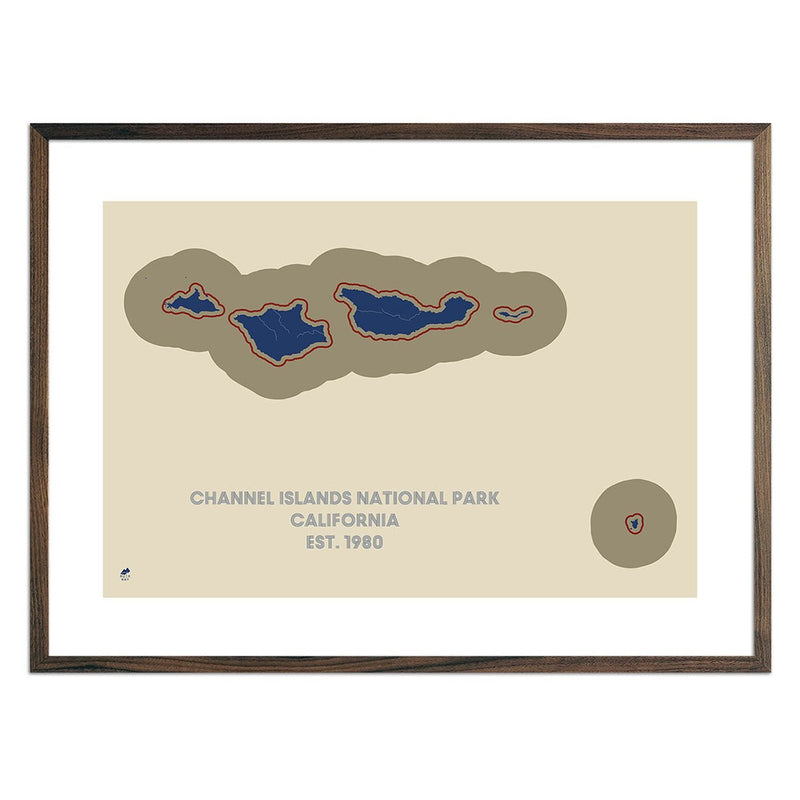 Channel Islands National Park Poster | National Park Map | Muir Way