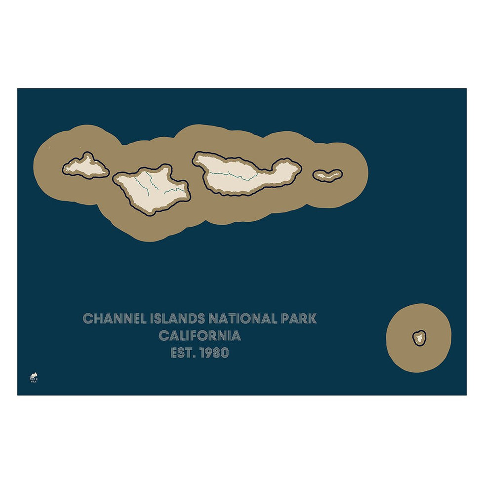 Channel Islands National Park Poster | National Park Map | Muir Way