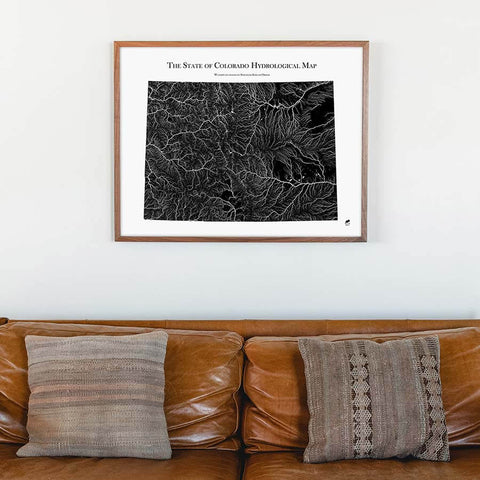 Colorado Hydrology Series Map | Map of rivers, streams & more – Muir Way