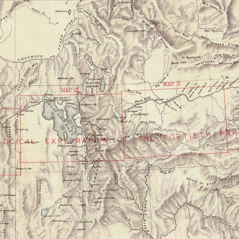 1876 Geologic & Topographic Maps | Rocky Mountains & More – Muir Way