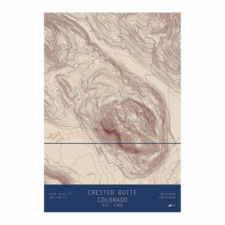 Crested Butte, Colorado-TOPO Series Map – Muir Way