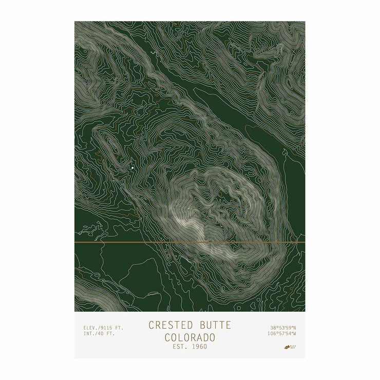 Crested Butte, Colorado-TOPO Series Map – Muir Way