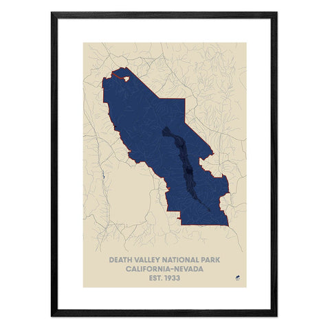 Death Valley National Park Poster | National Park Map | Muir Way