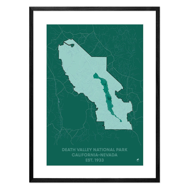 Death Valley National Park Poster | National Park Map | Muir Way