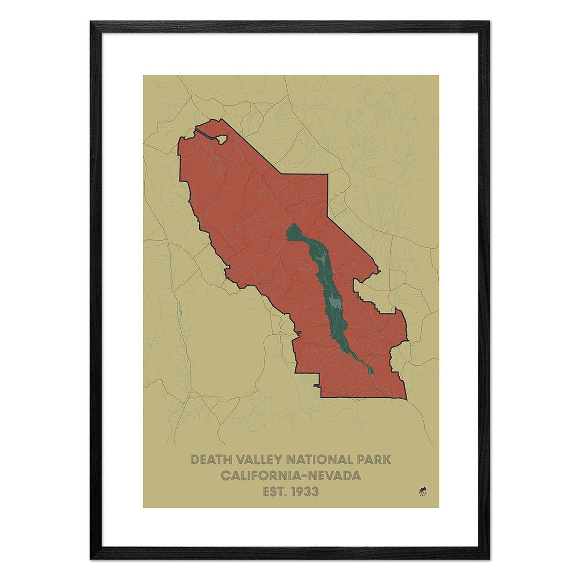Death Valley National Park Poster | National Park Map | Muir Way