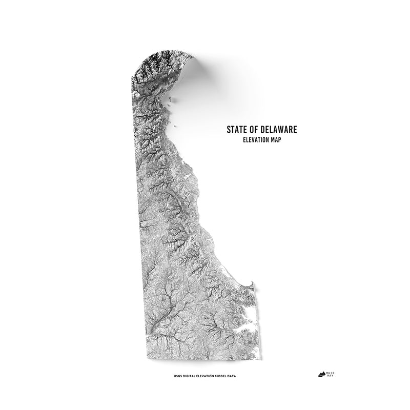 Delaware Elevation Map - Muir Way